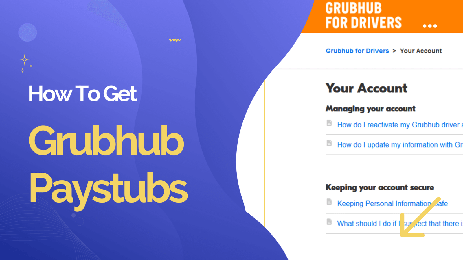 How To Get Grubhub Paystubs?