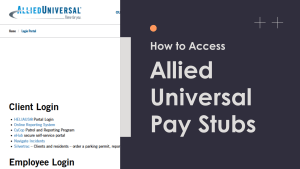 How to Access Allied Universal Pay Stubs? A Complete Guide