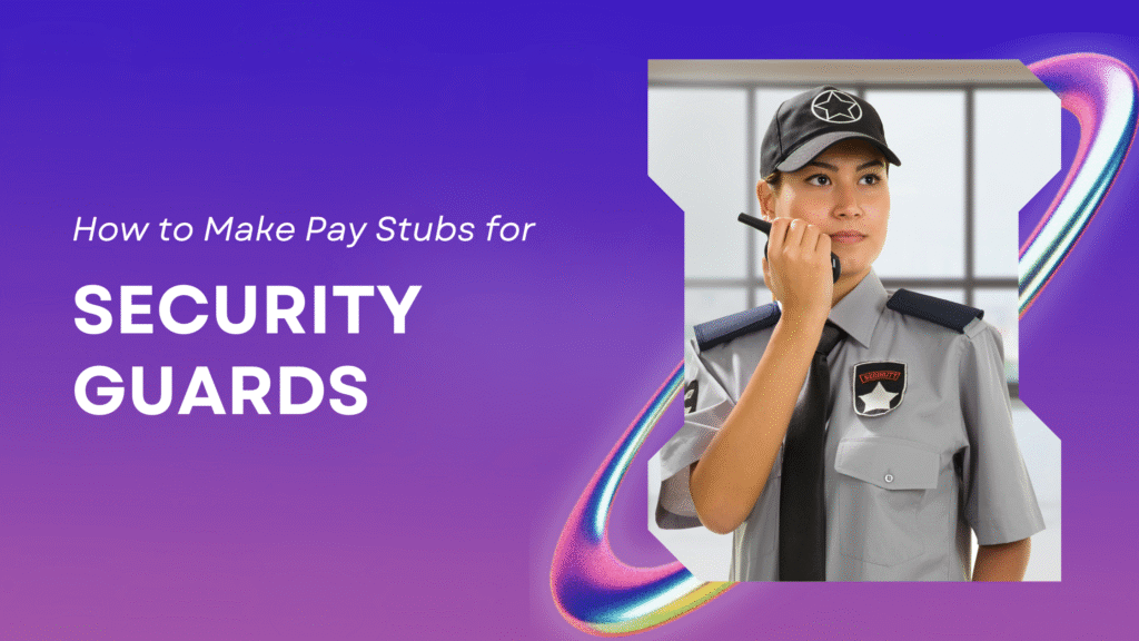 How to Make Pay Stubs for Security Guards?